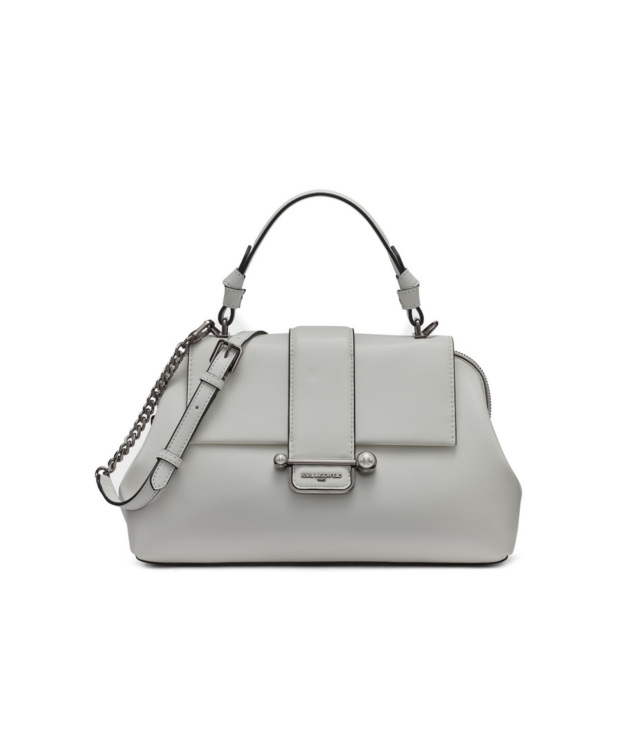 Click here for Karl Lagerfeld Paris Dara Satchel Bag - Winter Whi... prices