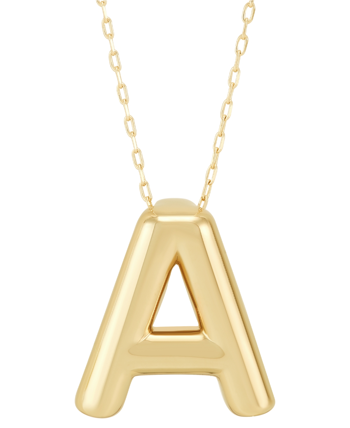 Click here for Polished Initial A Pendant Necklace in 14k Gold  1... prices