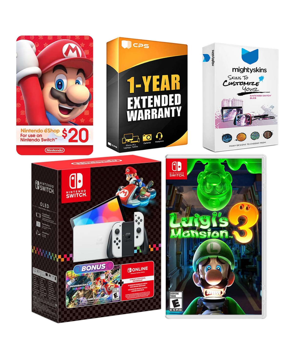 Click here for Nintendo Switch Oled Console Mario Kart 8 Bundle w... prices