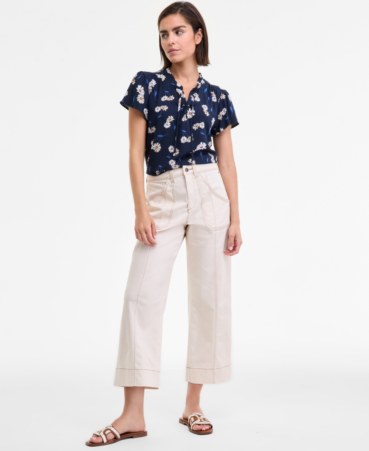 Click here for Tommy Hilfiger Womens High Rise Wide-Leg Jeans - W... prices