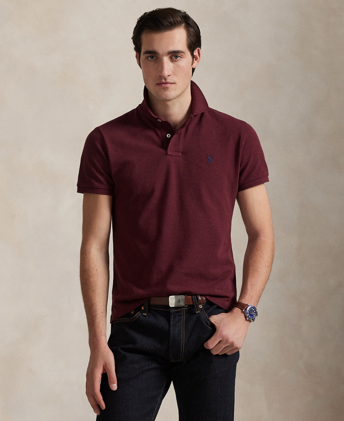 Click here for Polo Ralph Lauren Mens Classic-Fit Cotton Polo Shi... prices