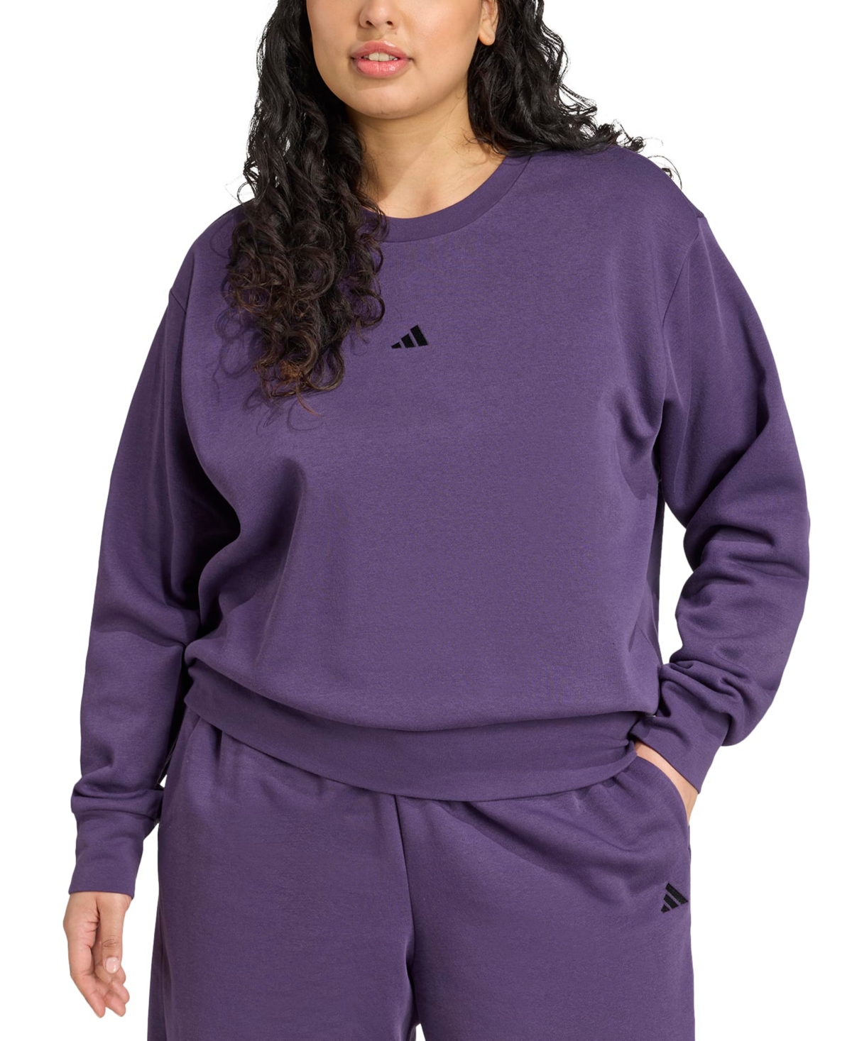 Click here for adidas Plus Size Essentials Small-Logo Fleece Swea... prices