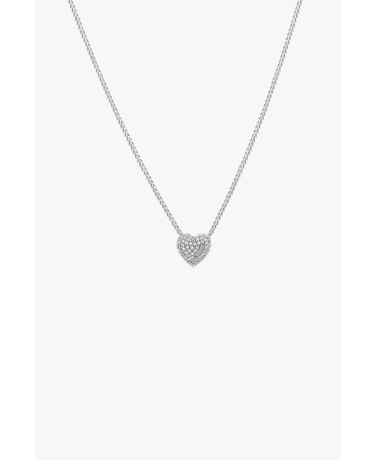 Click here for Pave Heart Necklace - Silver prices
