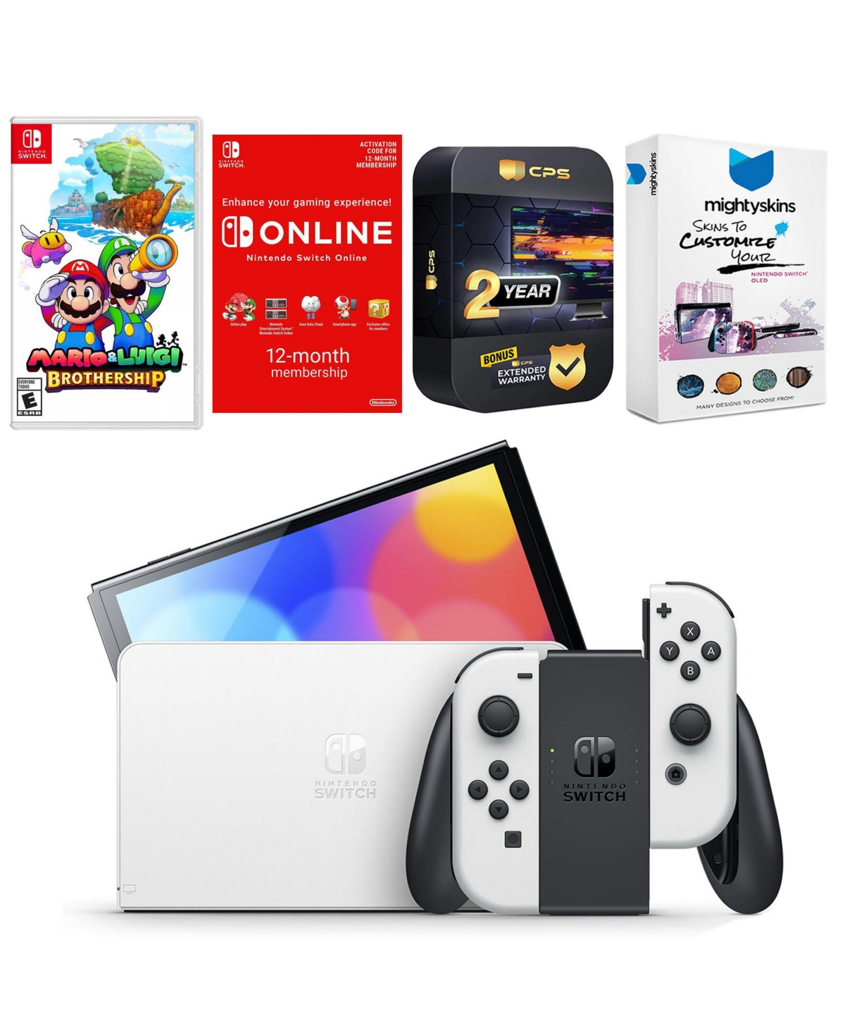 Click here for Nintendo Switch White Oled Console with Mario & Lu... prices