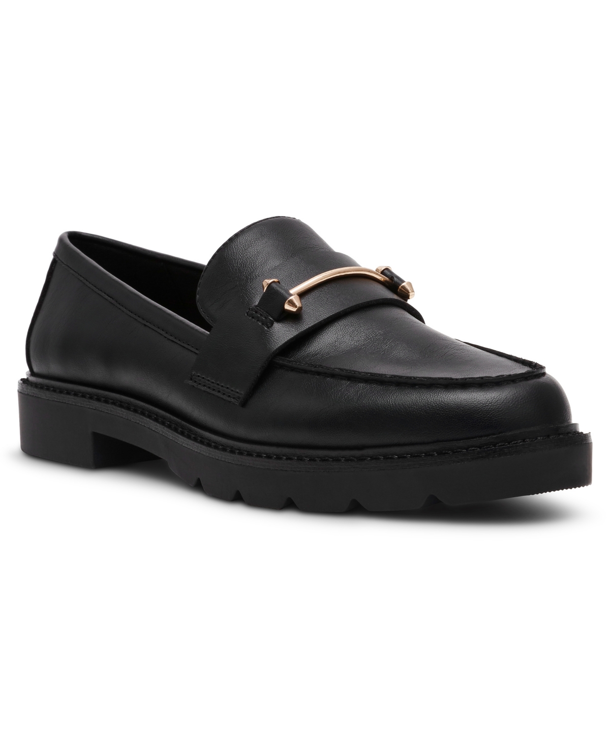 Click here for Anne Klein Womens Emme Lug Sole Loafers - Black prices