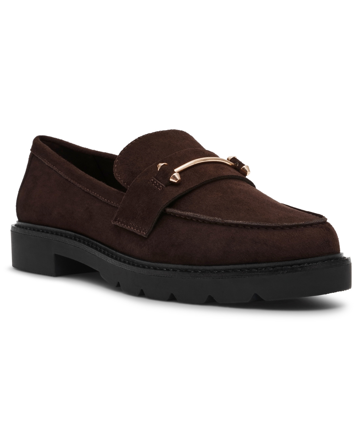 Click here for Anne Klein Womens Emme Lug Sole Loafers - Brown prices