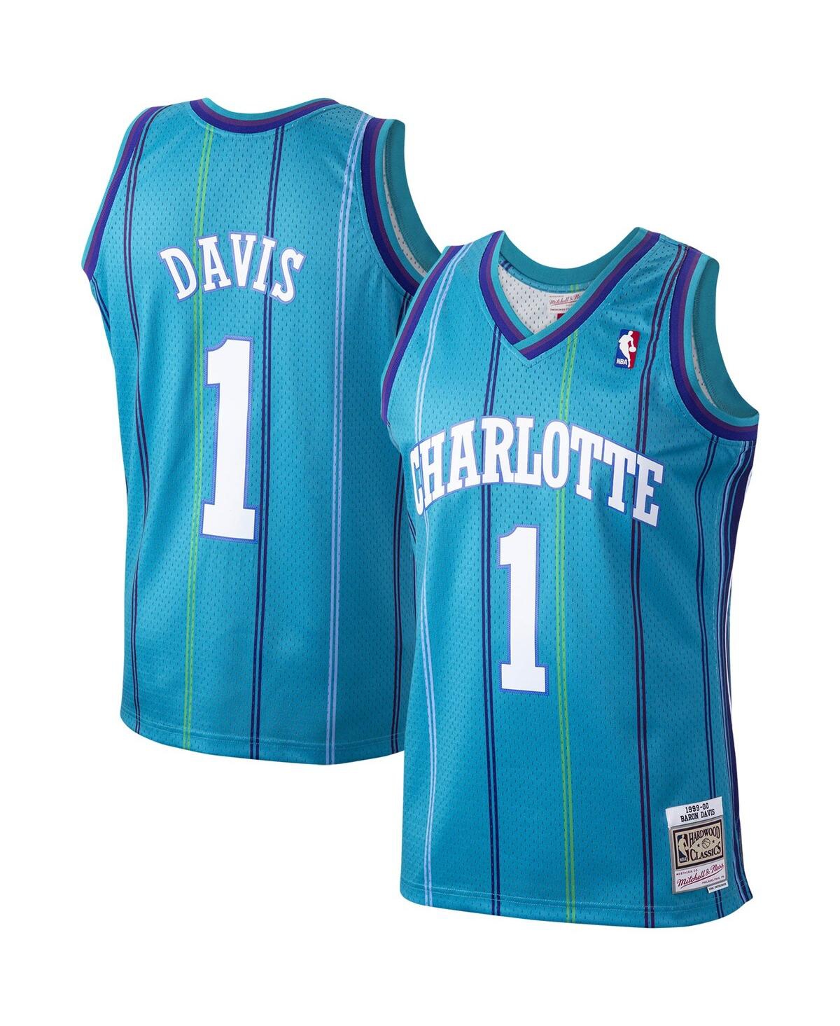 Click here for Mitchell & Ness Mens Baron Davis Teal Charlotte Ho... prices