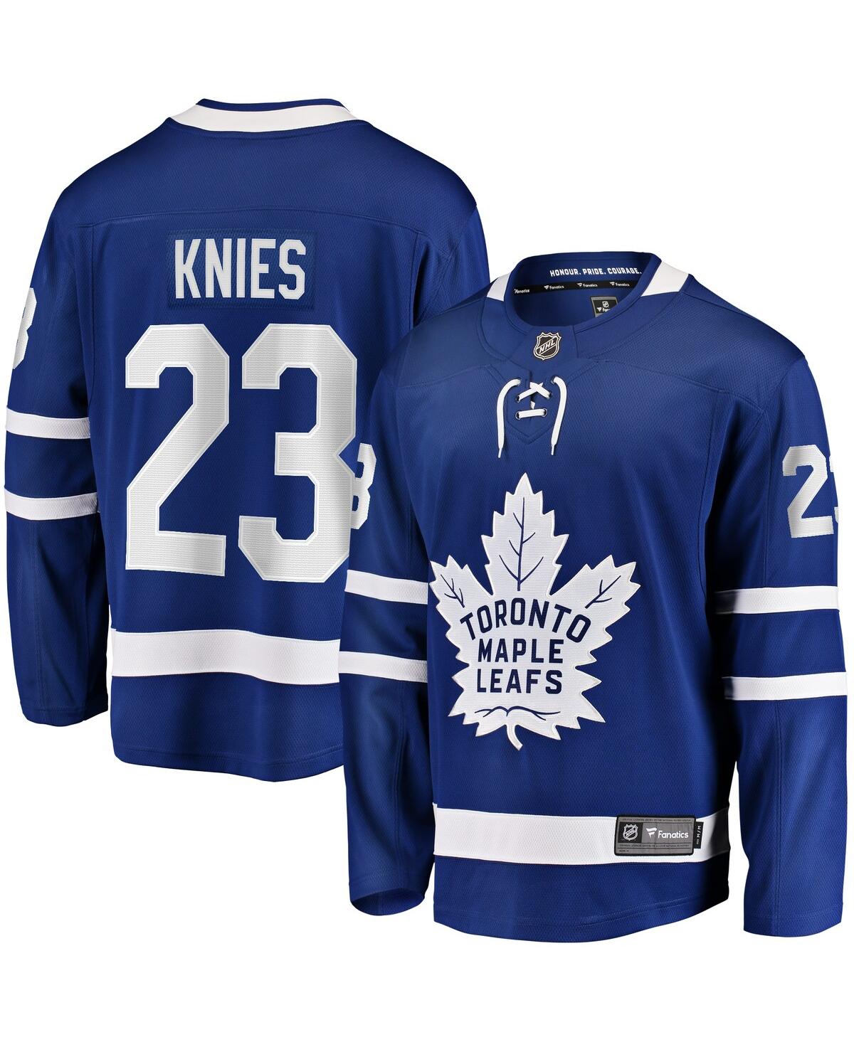 Click here for Fanatics Mens Matthew Knies Blue Toronto Maple Lea... prices