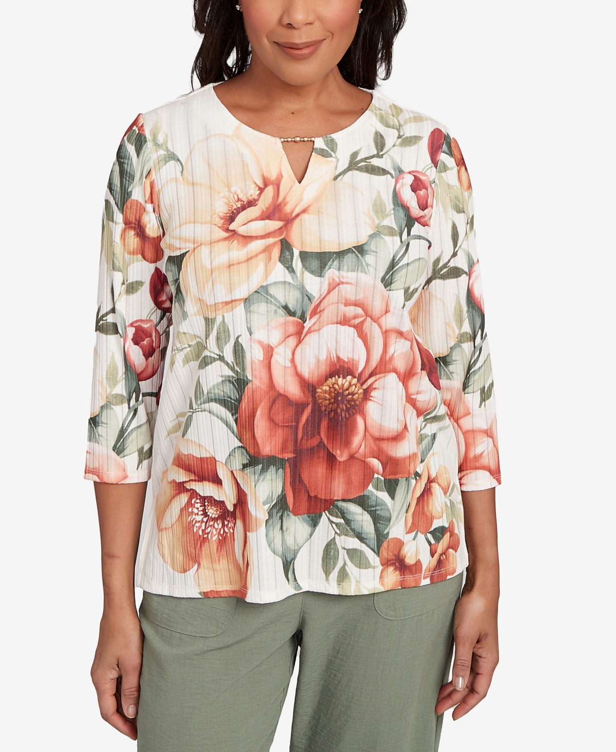 Click here for Alfred Dunner Womens Copper Canyon Dramatic Floral... prices