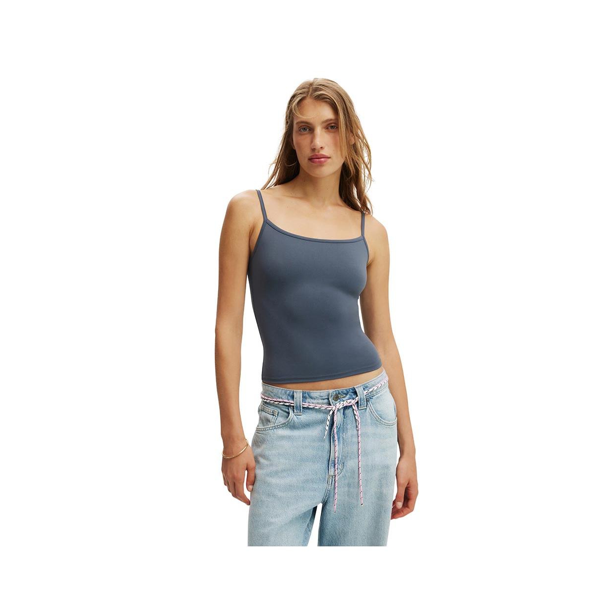 Click here for Cotton On Womens Hold Me Cami - Blue slate prices