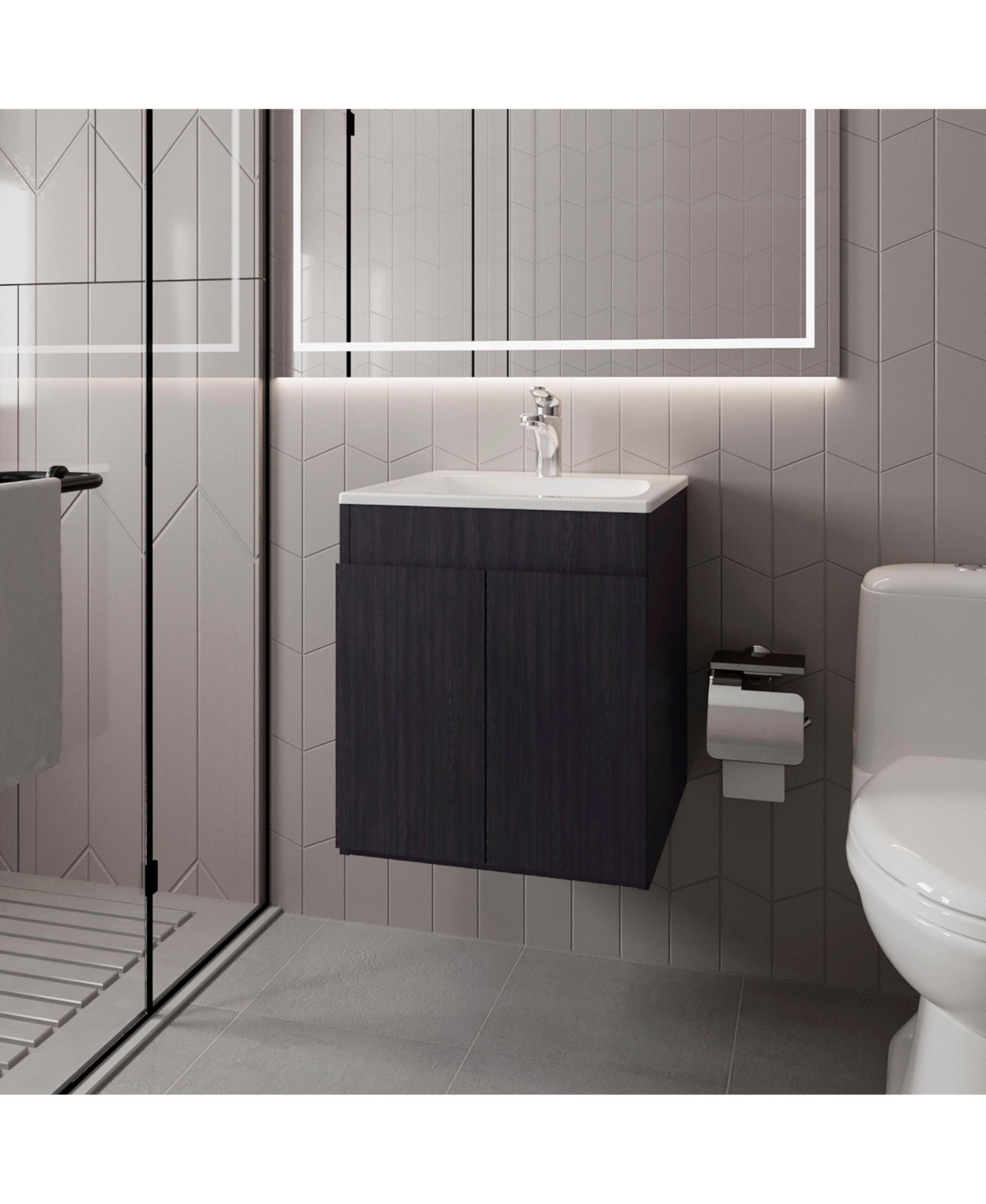 Click here for Shoshoni Bathroom Vanity with two Doors  Wengue -... prices