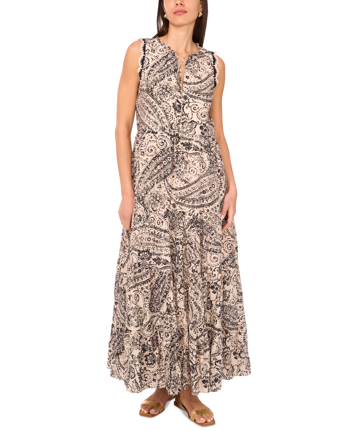 Click here for Vince Camuto Womens Paisley-Print Sleeveless-Croch... prices