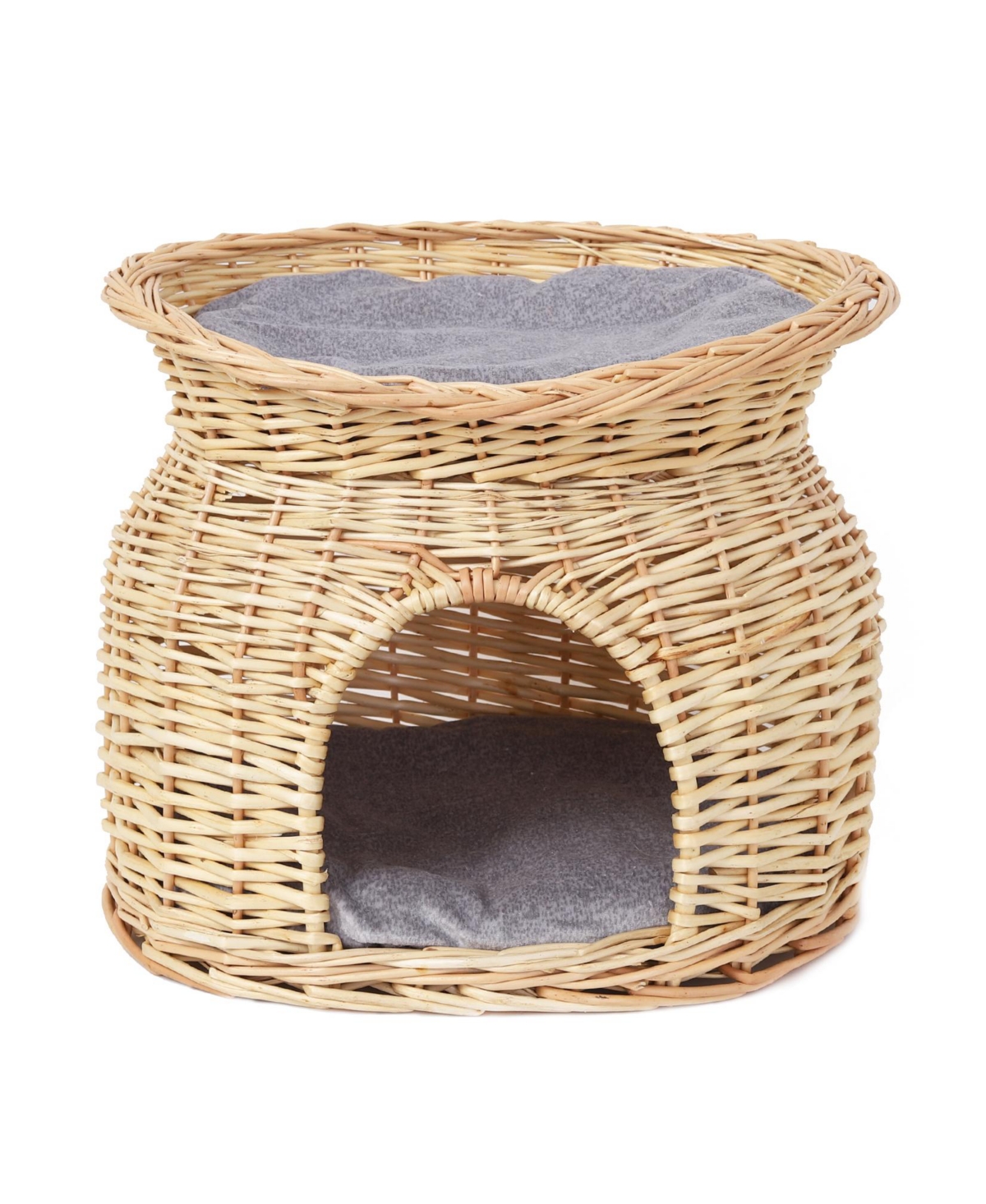 Click here for Bingopaw 2-Tier Elevated Cat Bed Wicker Ratten Cat... prices