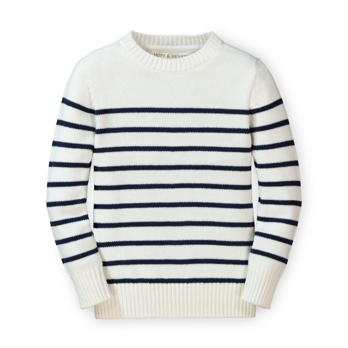 Click here for Hope & Henry Baby Boys Breton Crewneck Sweater - N... prices