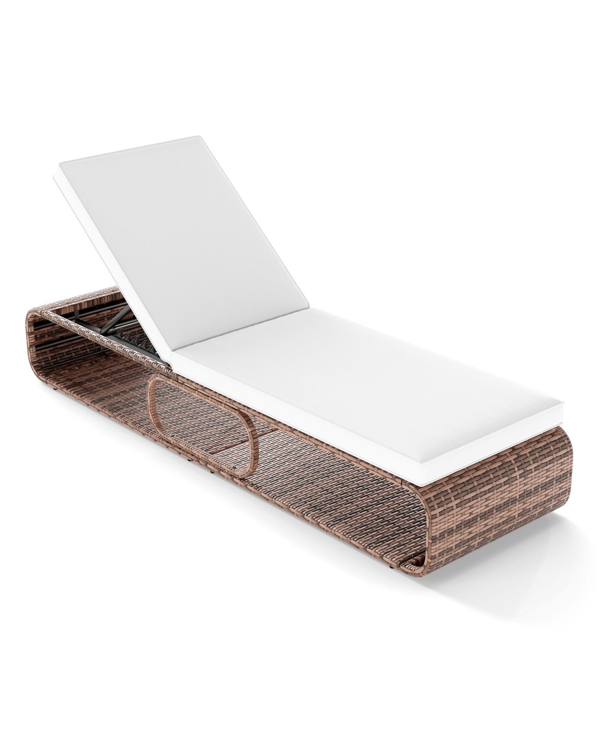 Click here for 7-Position Adjustable Pe Rattan Outdoor Chaise Lou... prices