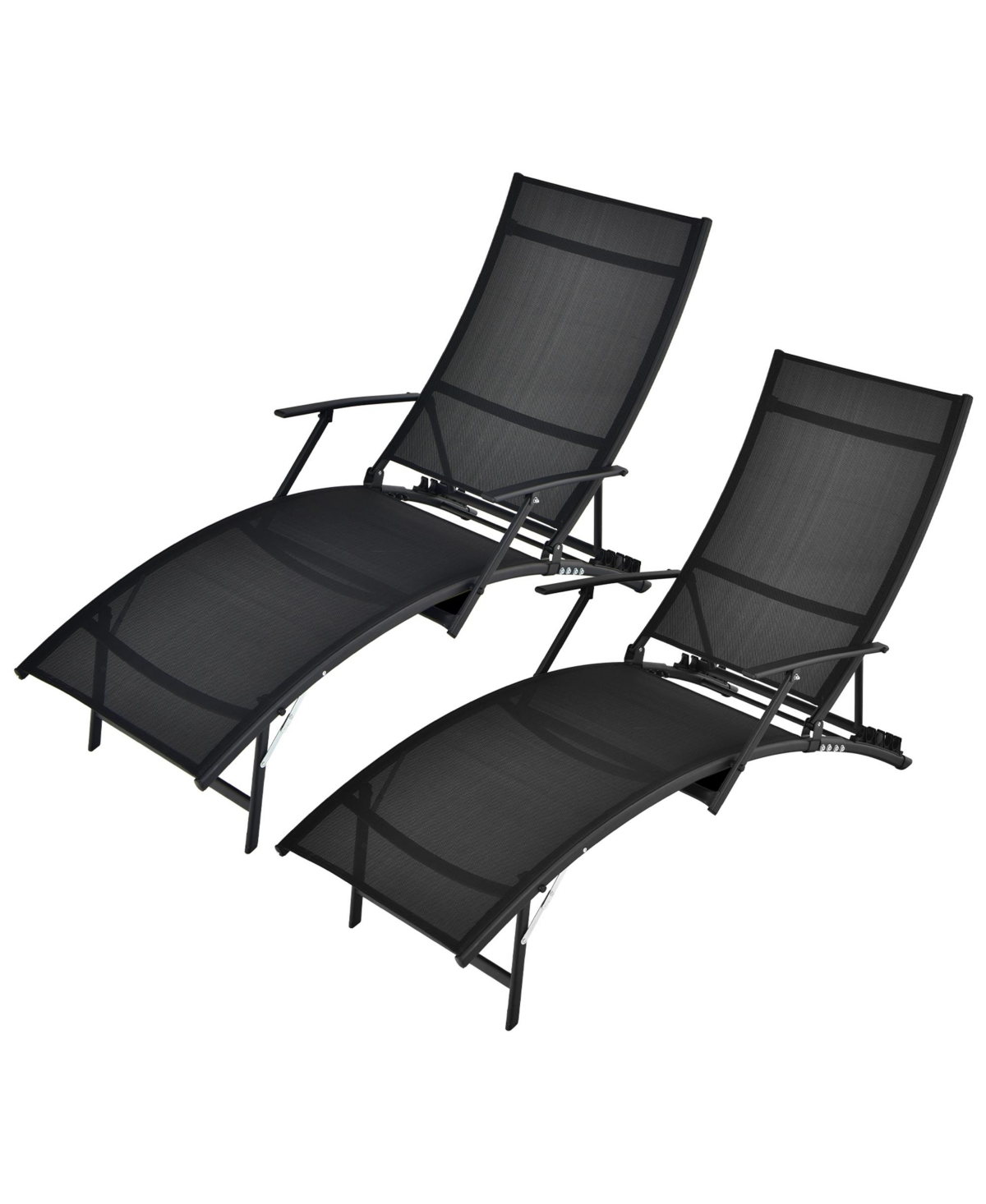 Click here for Gymax Set of 2 Foldable Patio Chaise Lounge w/ 5-l... prices