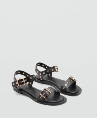 Mango Women's Die-Cut Straps Sandals - Macy's
