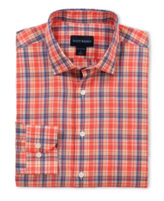 Scott Barber Men's Retro Voil Plaid, Berry - Macy's