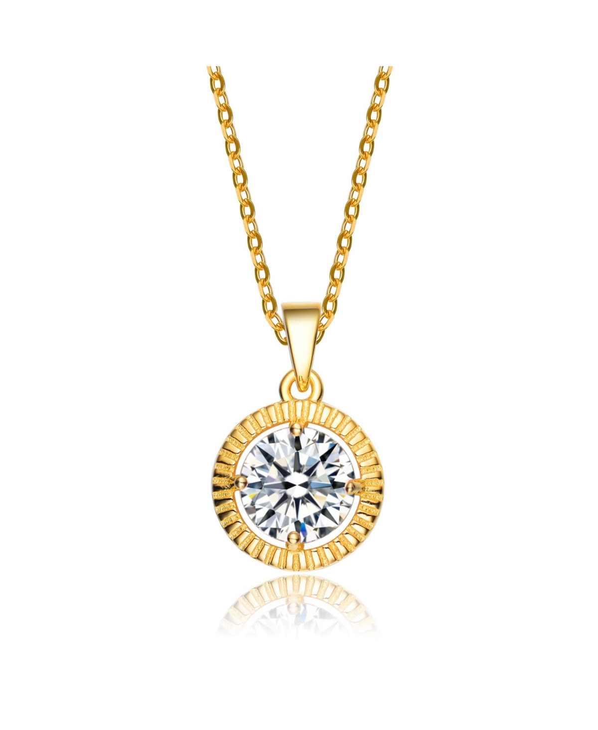 Click here for Cubic Zirconia Sterling Silver Gold Plated Classic... prices