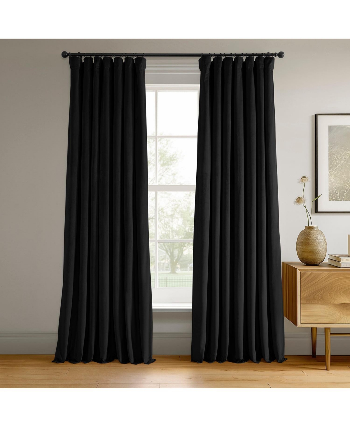 Click here for Half Price Drapes Warm Black Signature Velvet Blac... prices
