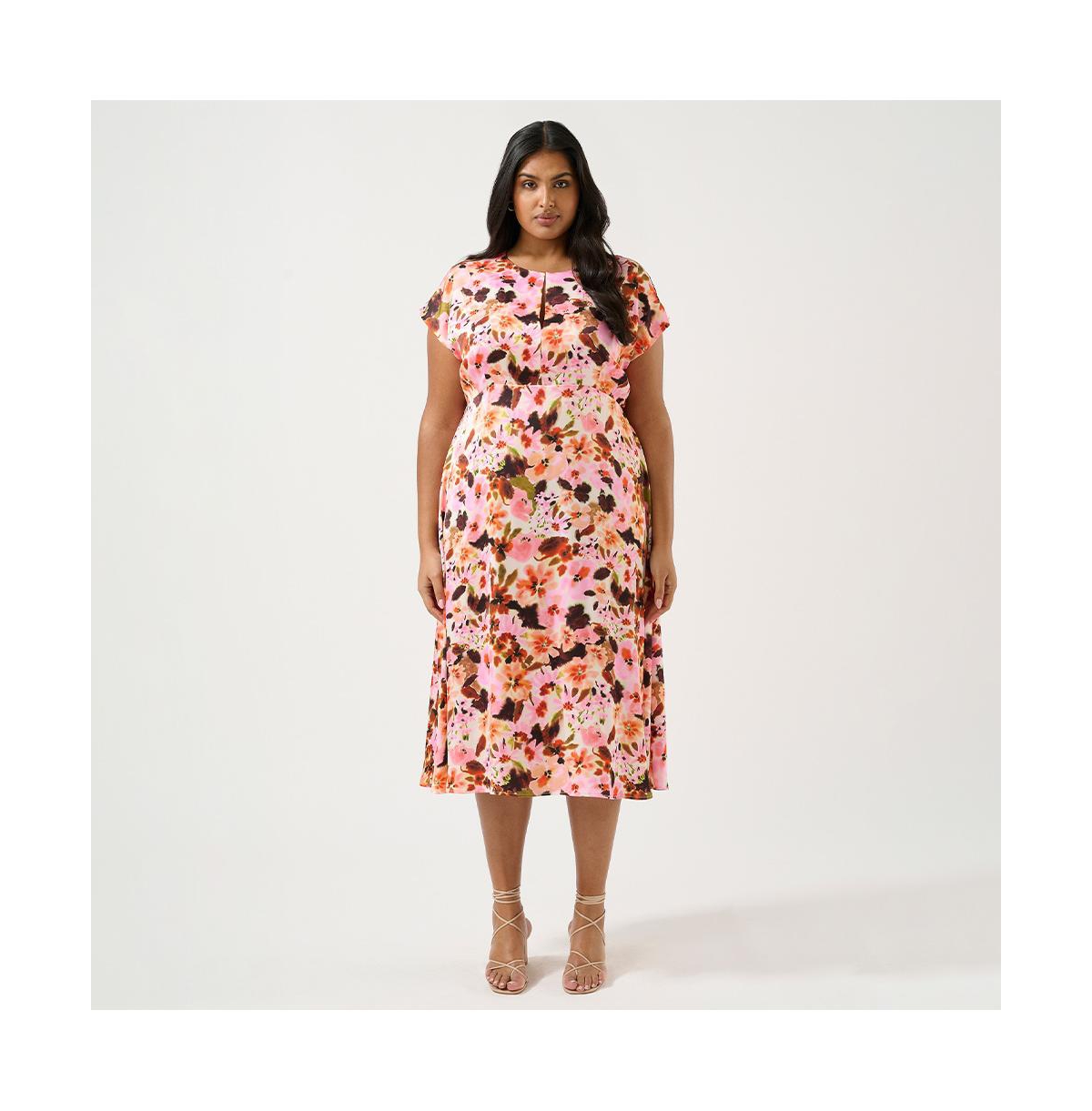 Click here for Estelle Atreides Floral Midi Dress - Print prices