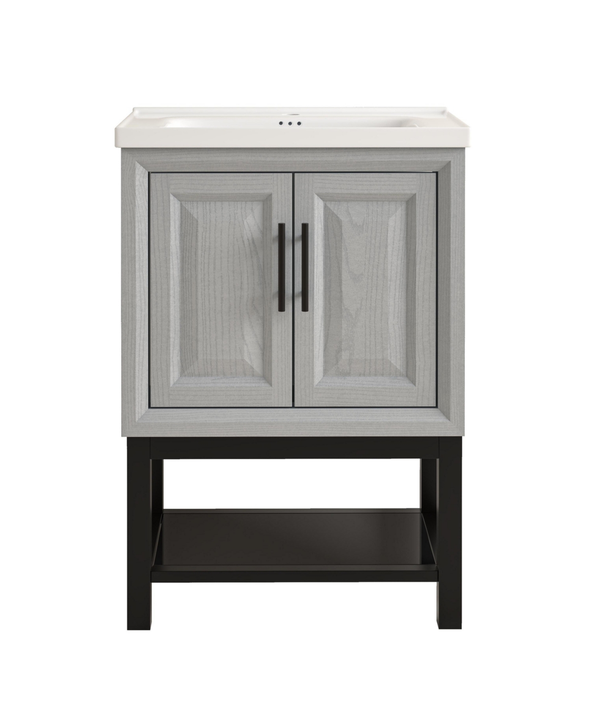 Click here for 24" Bathroom Vanity with Ceramic sink - Grey prices
