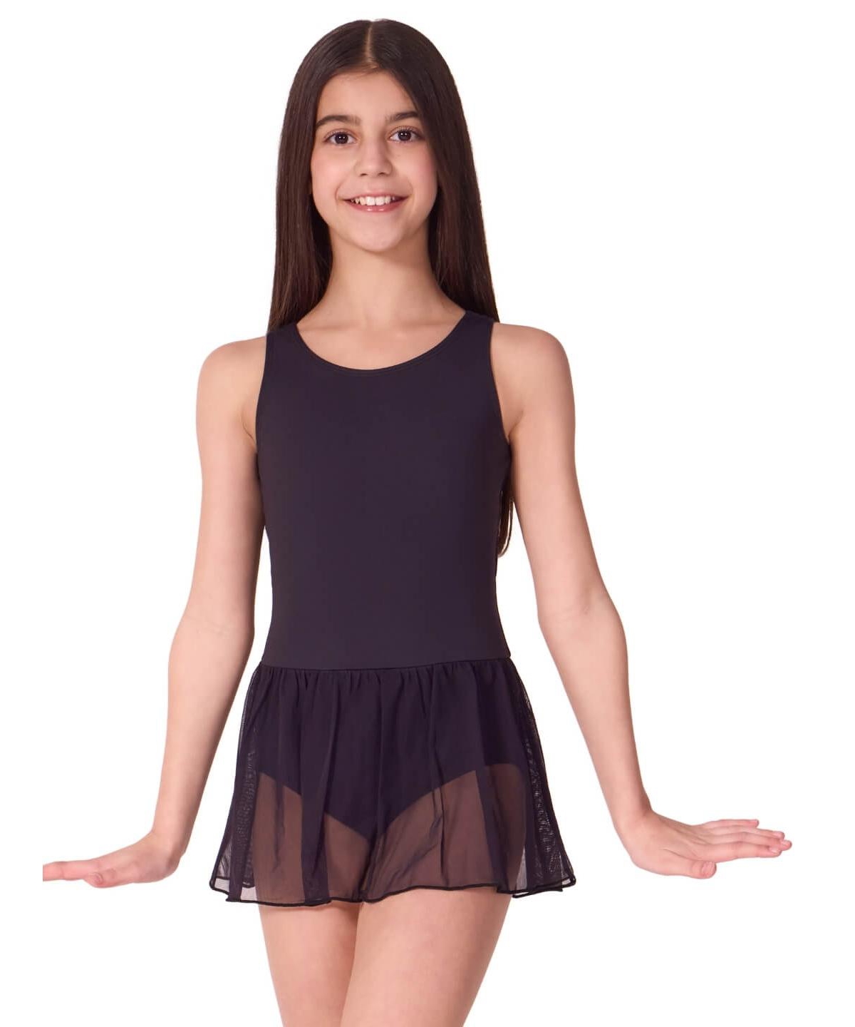 Click here for Capezio Girls Future Star Tank Dress - Black prices