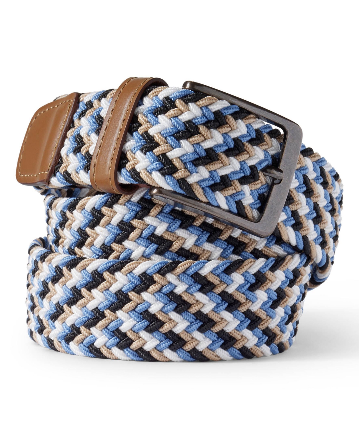 Click here for Lands End Mens Elastic Braid Belt - Slate blue mul... prices