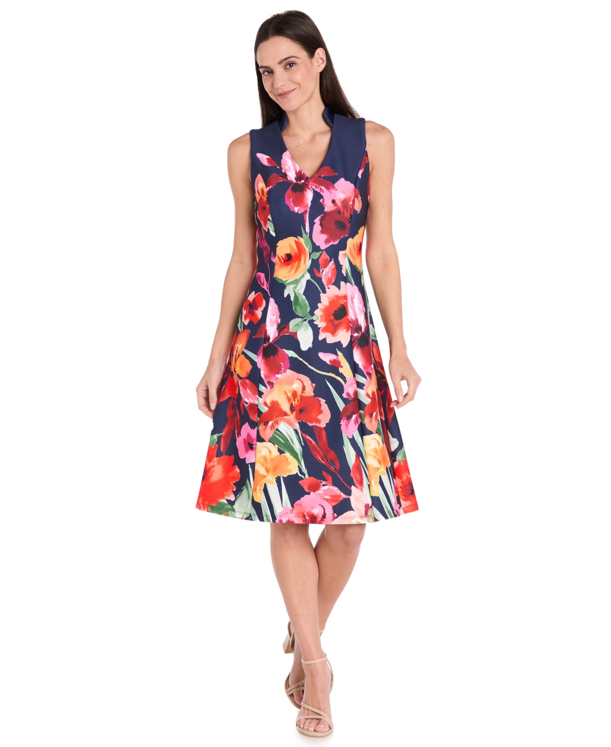 Click here for R & M Richards Petite Sleeveless Scuba Crepe Dress... prices