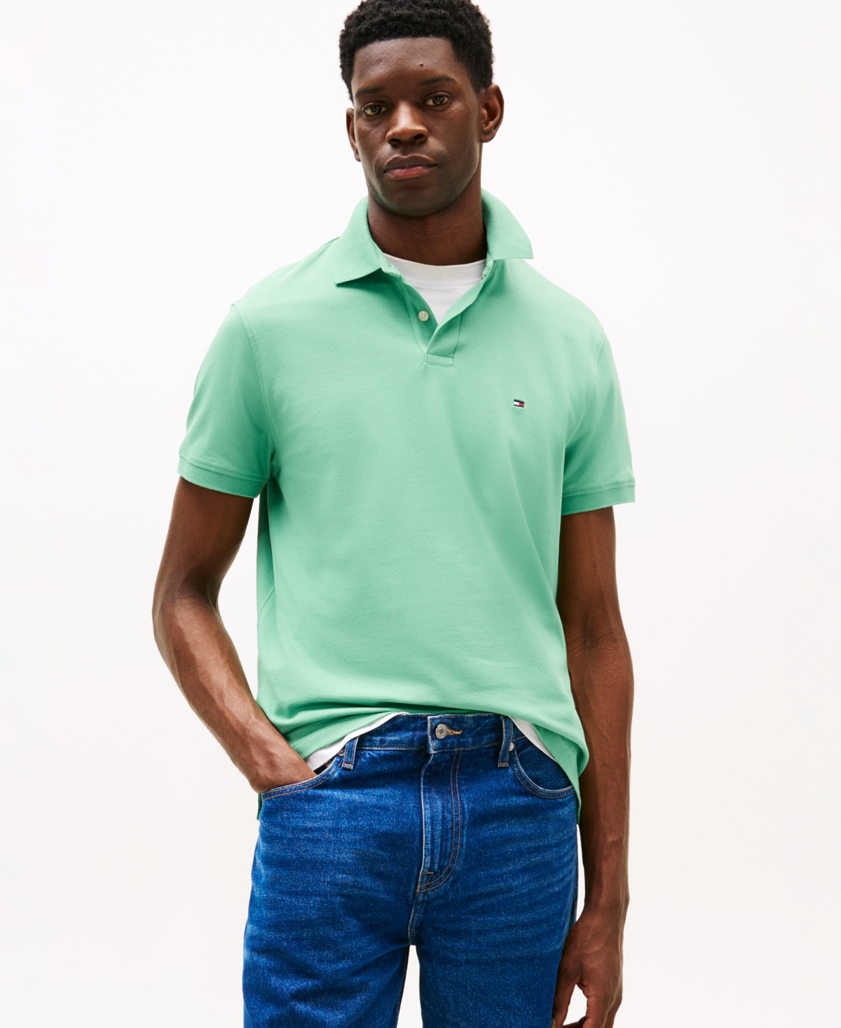 Click here for Tommy Hilfiger Mens 1985 Slim Fit Polo Shirt - For... prices