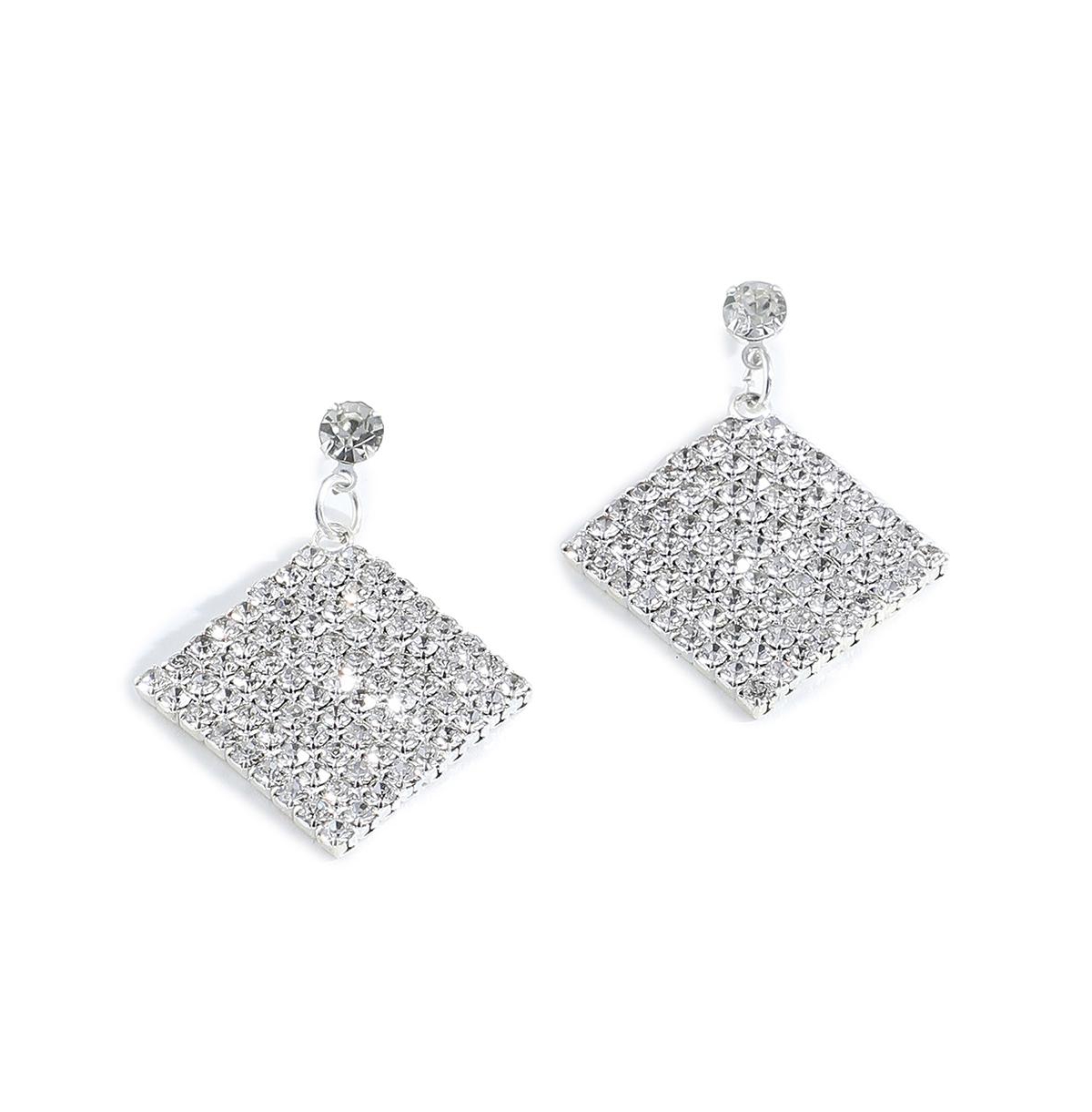 Click here for Sohi Womens Silver Bling Drop Earrings - Silver prices