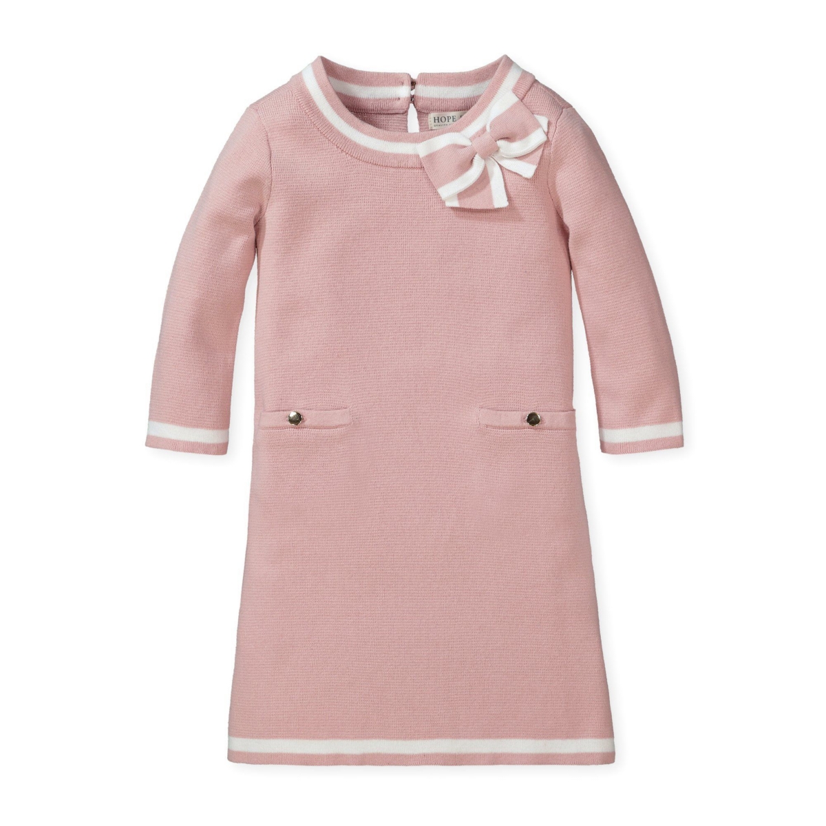 Click here for Hope & Henry Baby Girls Milano Tipped Sweater Dres... prices