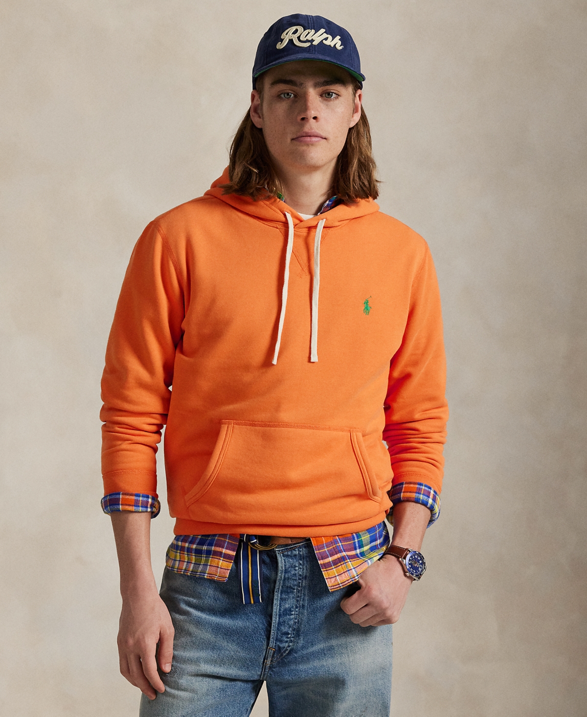 Polo Ralph Lauren Mens Rl Fleece Hoodie - Bedford Orange