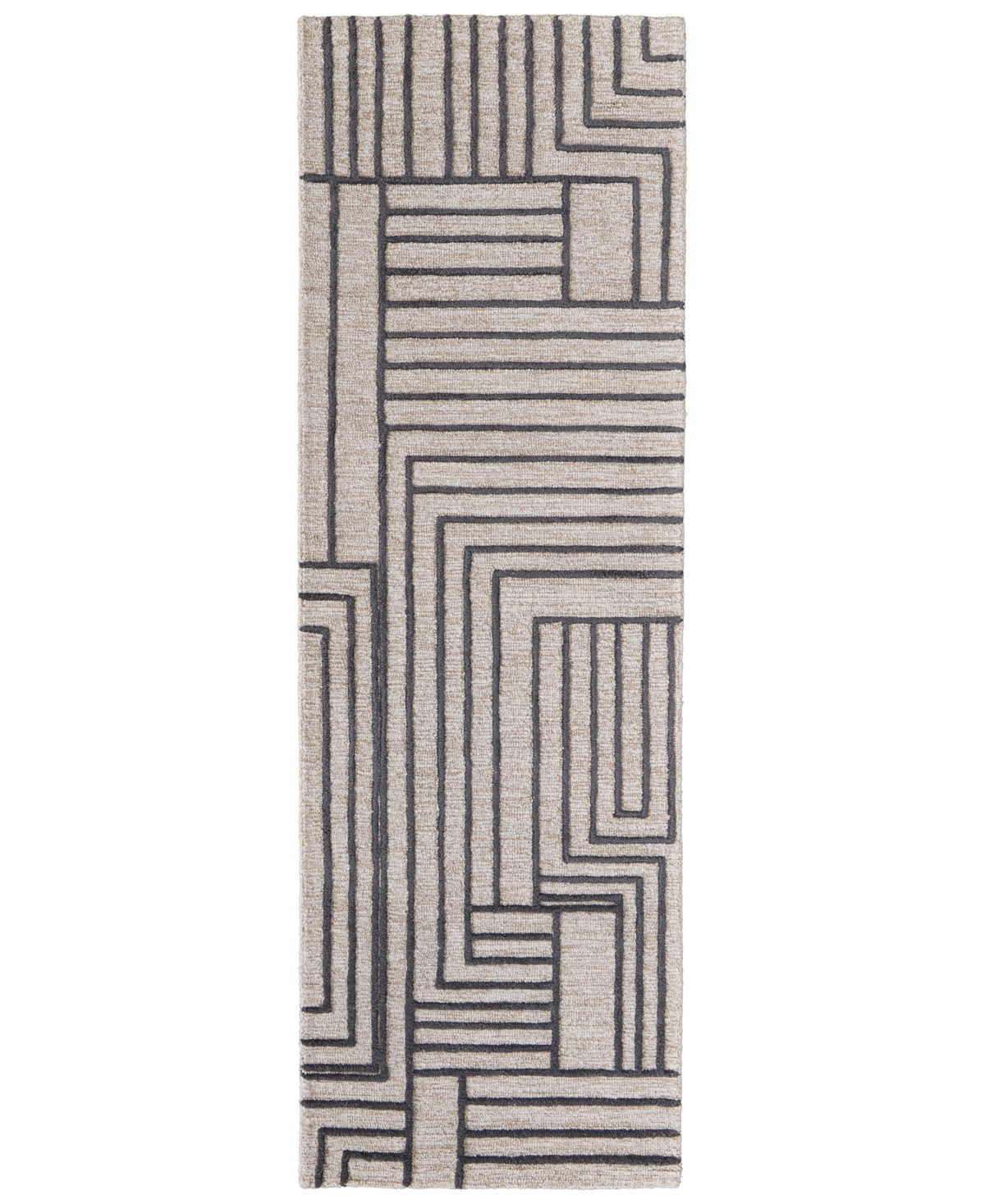Click here for Feizy Gansett T8011 26x8 Runner Area Rug - Tan  Br... prices