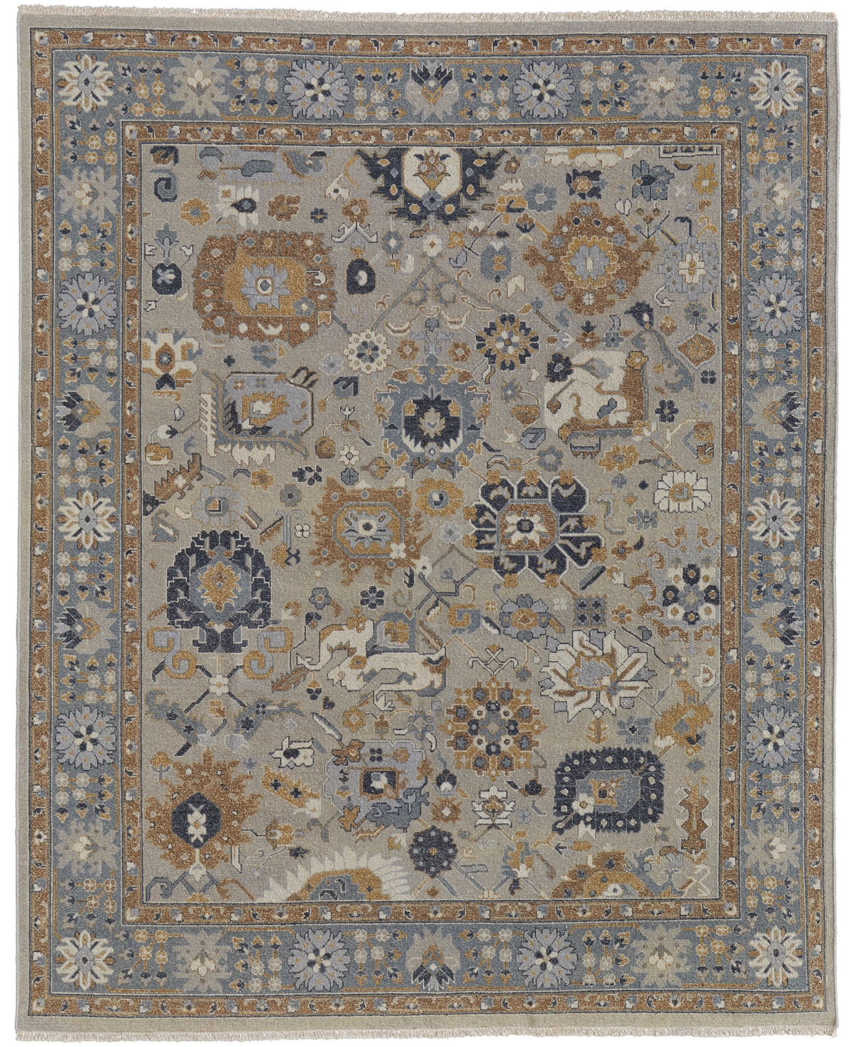 Click here for Feizy Corbitt 0612F 79x99 Area Rug - Blue  Brown prices
