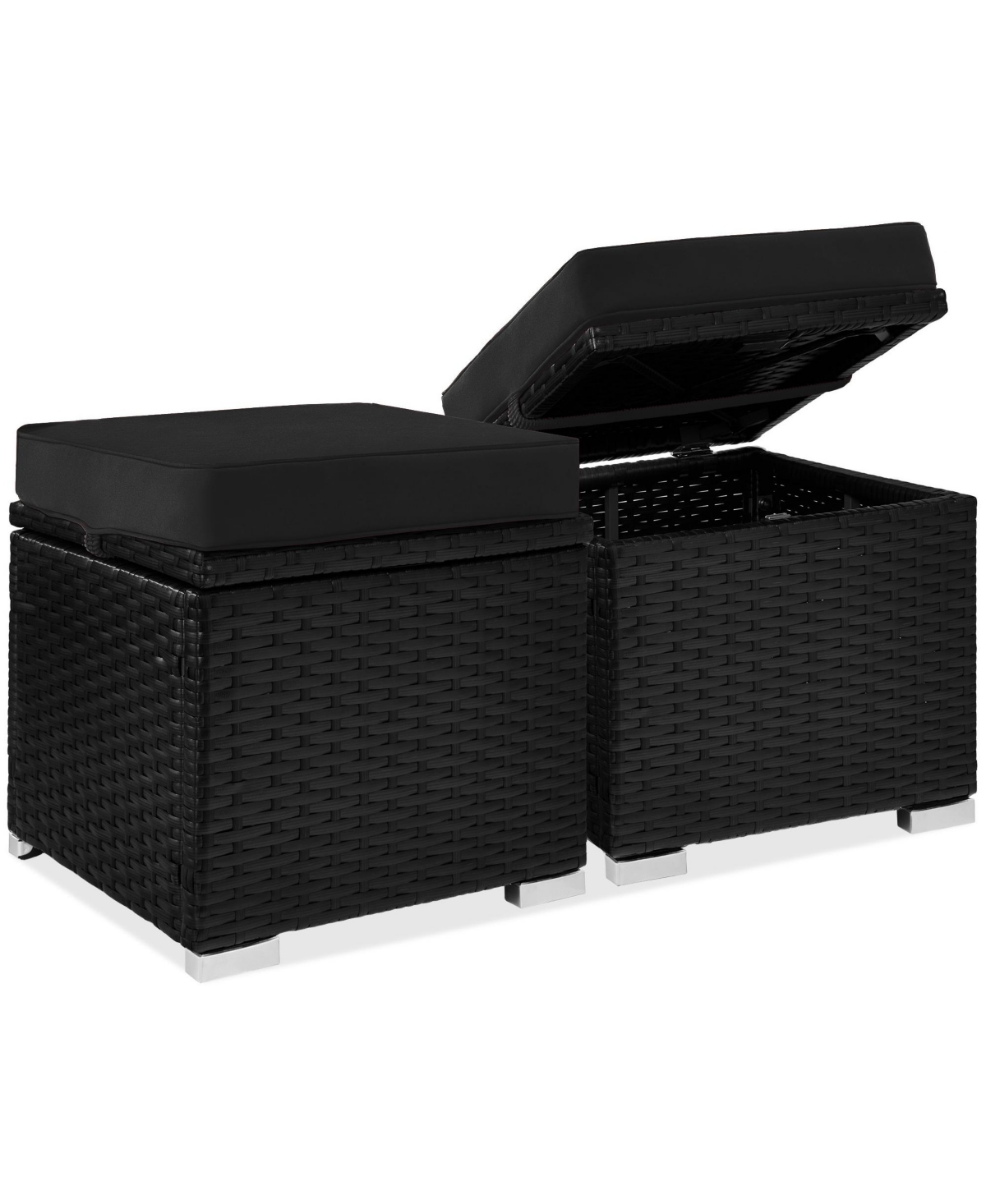 Click here for Best Choice Products Set of 2 Wicker Ottomans  Mul... prices