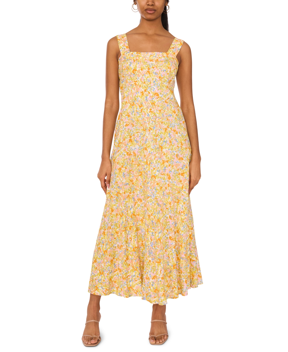 Click here for Msk Womens Sleeveless Square-Neck Maxi Dress - Lem... prices