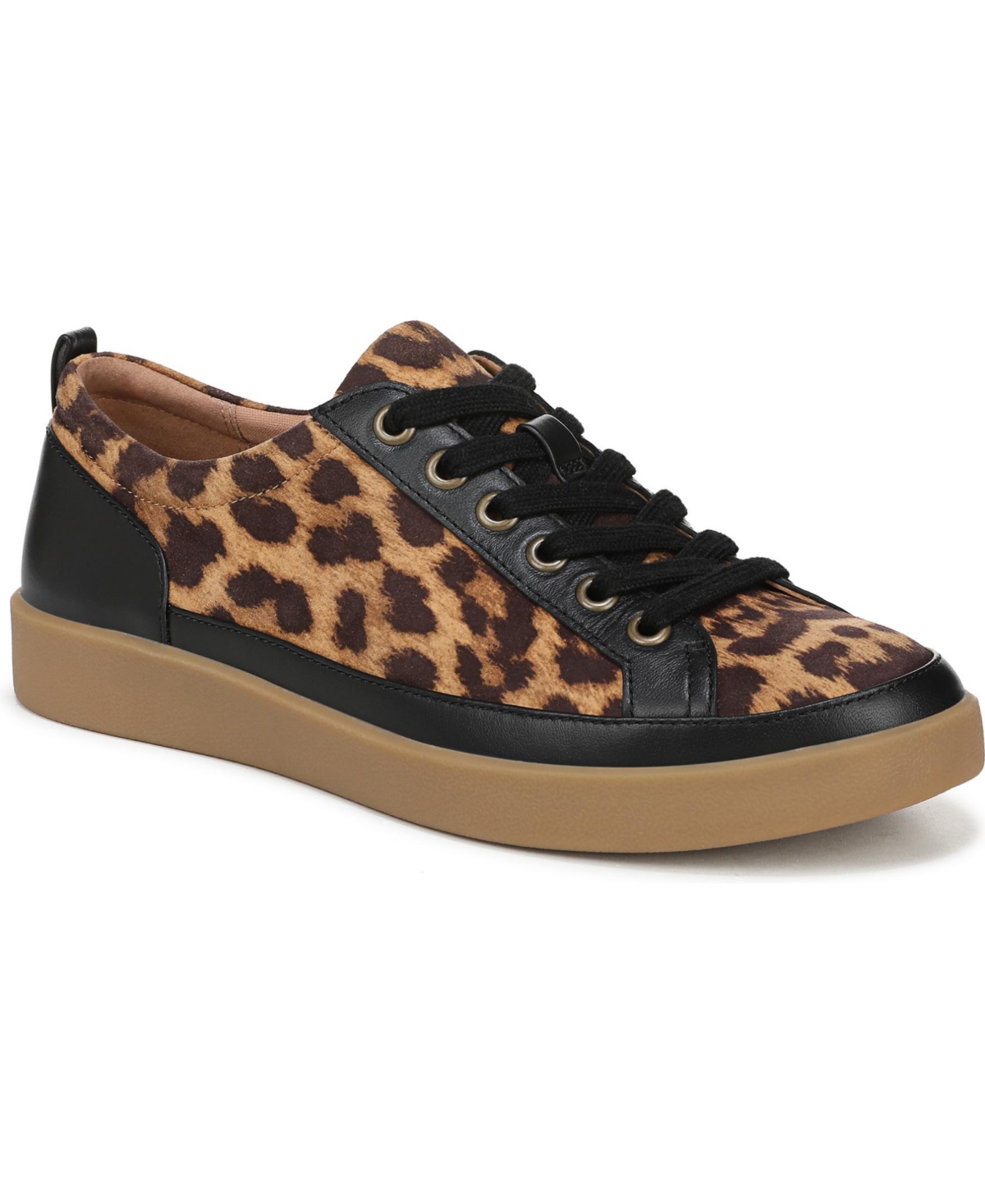 Click here for Vionic Womens Winny Lace Up Sneakers - Tan leopard prices