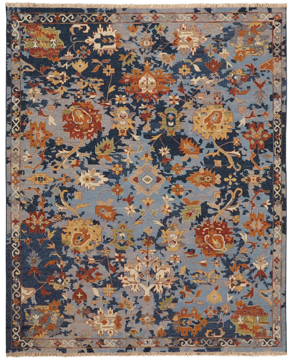 Click here for Feizy Leylan 0587F 2x3 Area Rug - Blue  Red prices