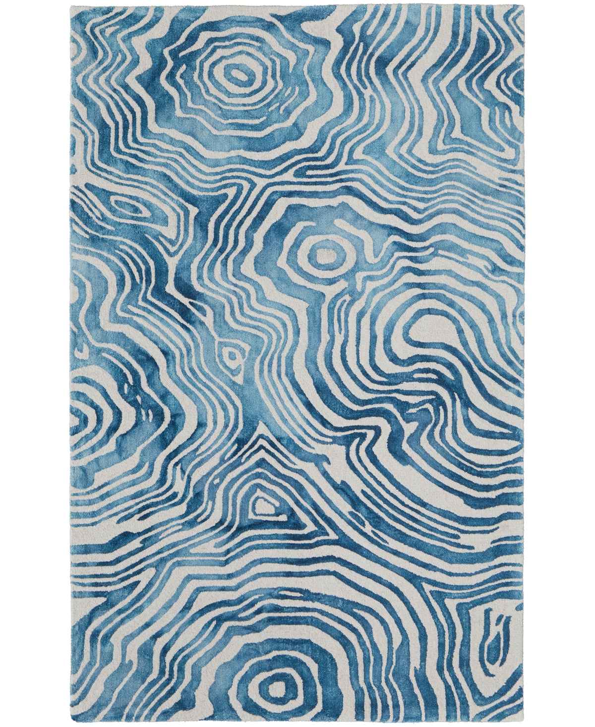 Feizy Lorrain 8920F 2x3 Area Rug - Blue  Ivory
