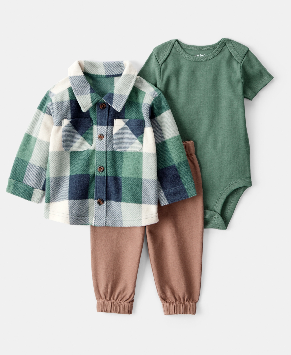 Click here for Carters Baby Boys Plaid Little Jacket  Bodysuit &... prices