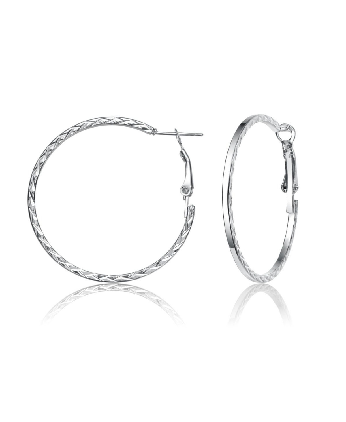 Click here for Rachel Glauber Textured Rope Round Hoop Earrings -... prices