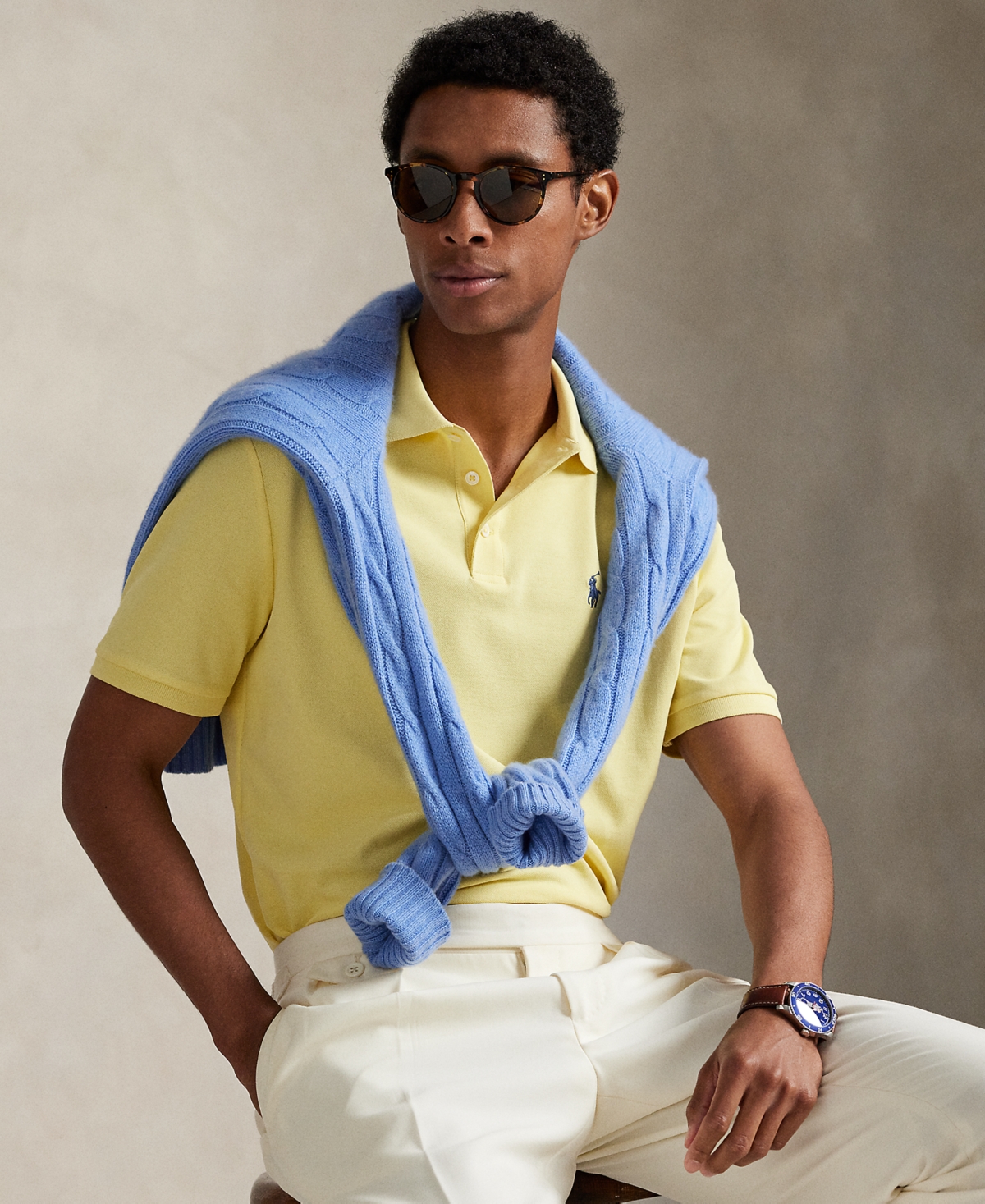 Click here for Polo Ralph Lauren Mens Classic-Fit Stretch Mesh Po... prices