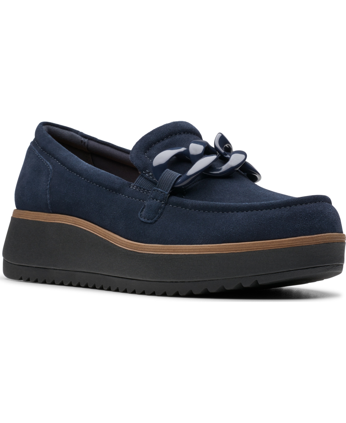 Click here for Clarks Womens Collection Zylah May Shoes - Navy Su... prices