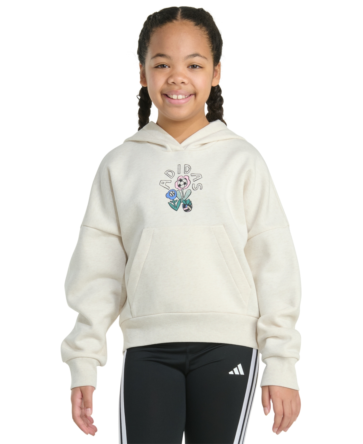 Click here for adidas Big Girls Long-Sleeve Heather Multi Graphic... prices