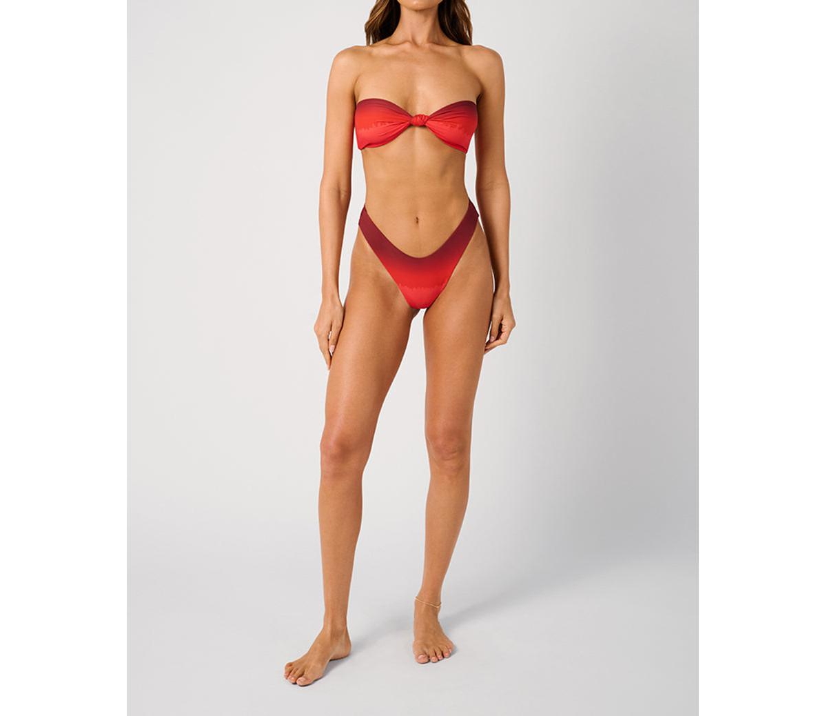Click here for WeWoreWhat Classic Scoop Bottom - Oxblood/cherry prices