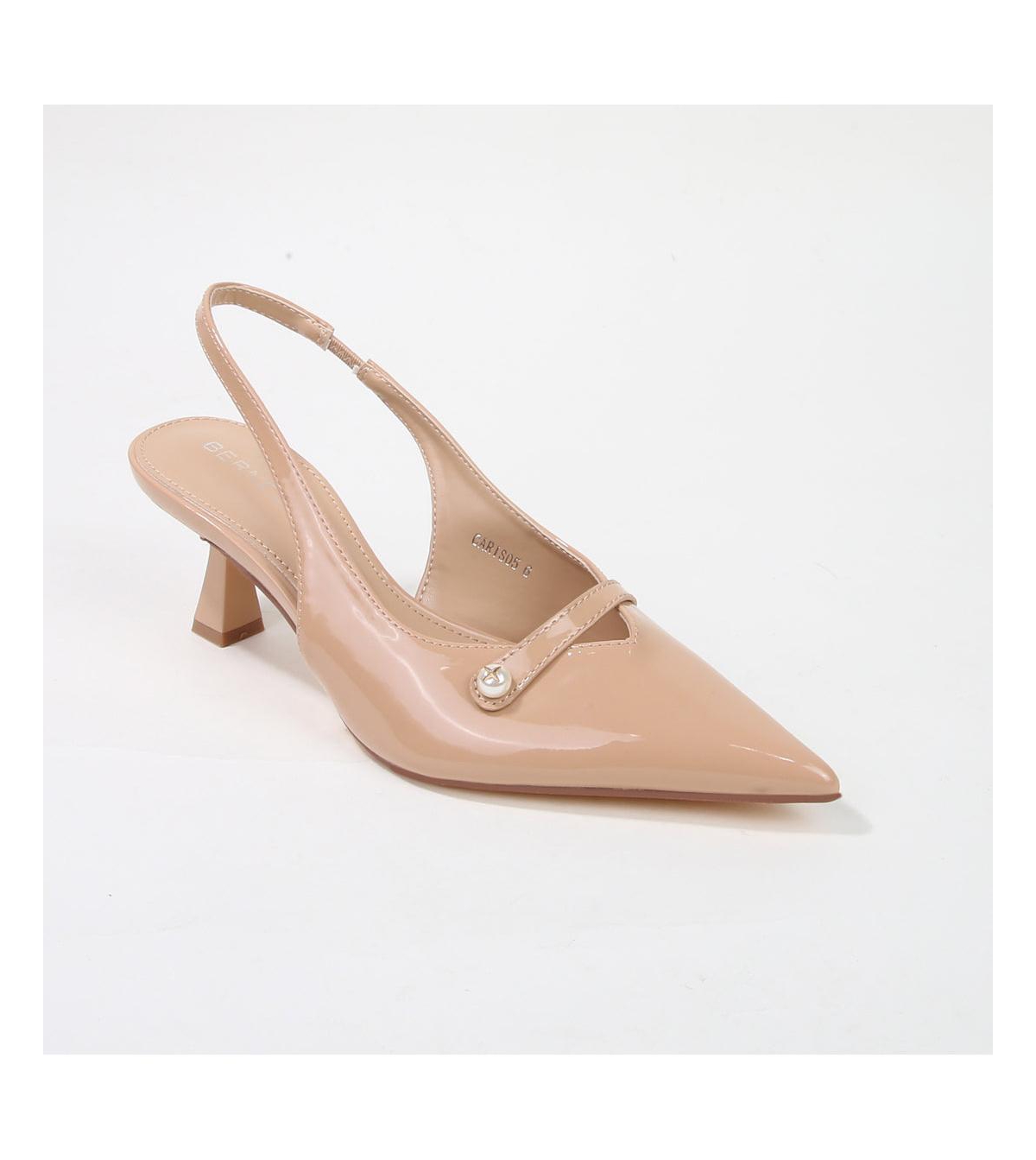 Click here for Berness Caris Patent Slingback Pump - Beige prices