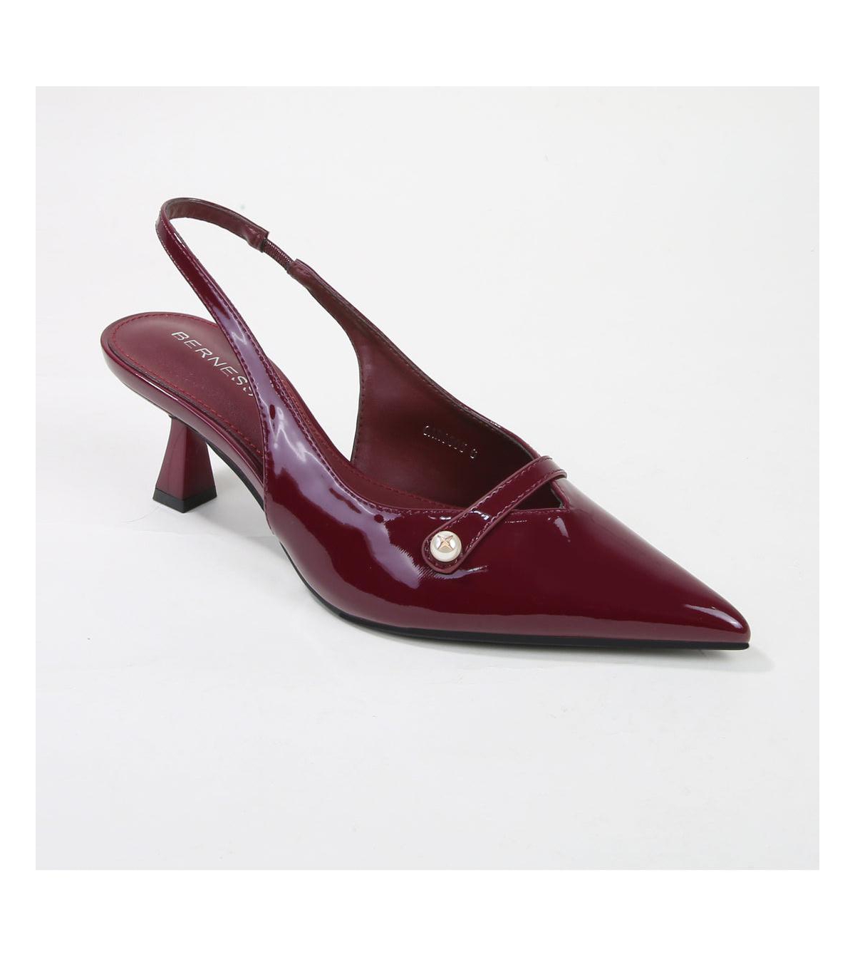 Click here for Berness Caris Patent Slingback Pump - Burgundy prices