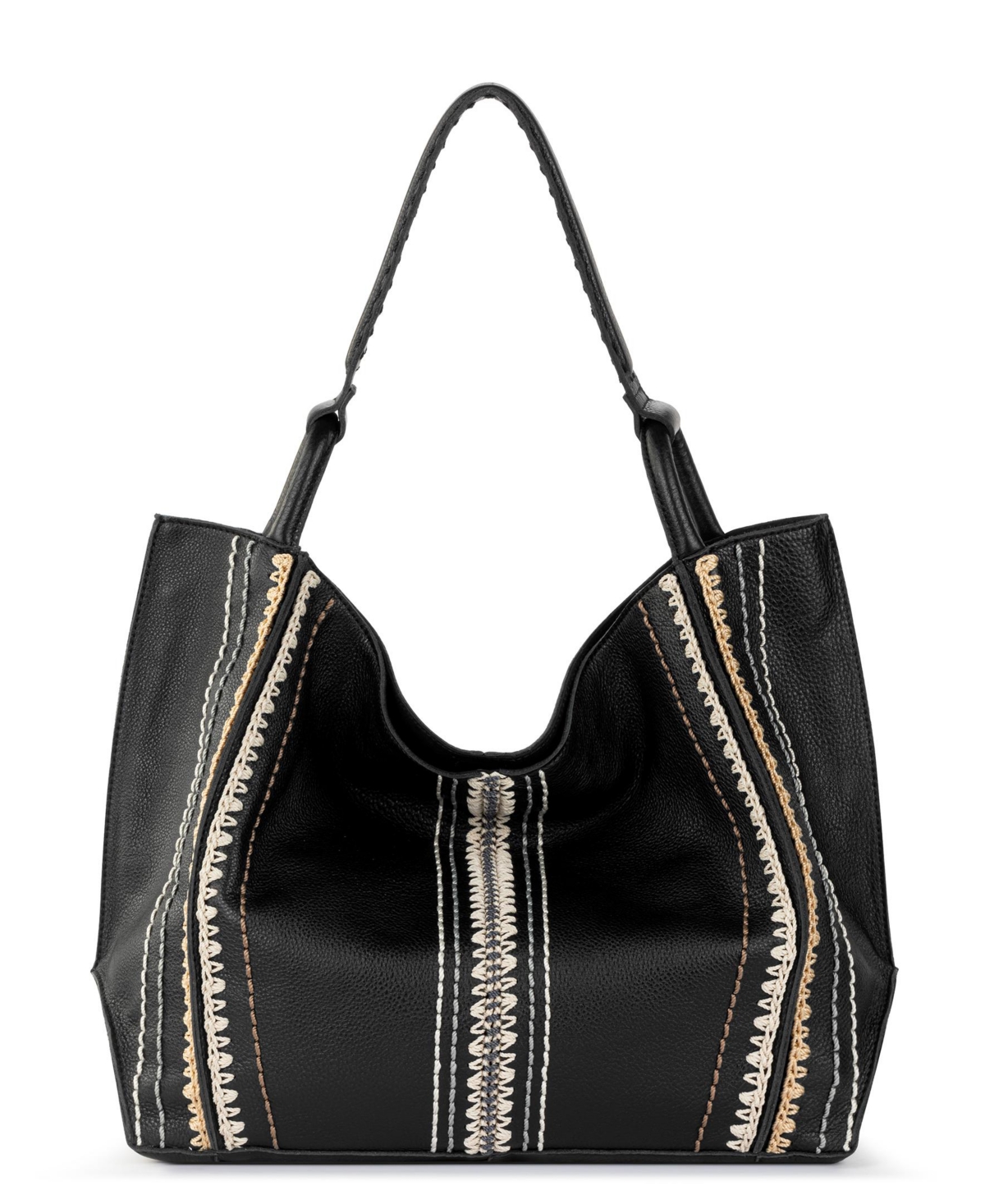 Click here for The Sak Womens Los Feliz Leather Tote Bag - Black... prices