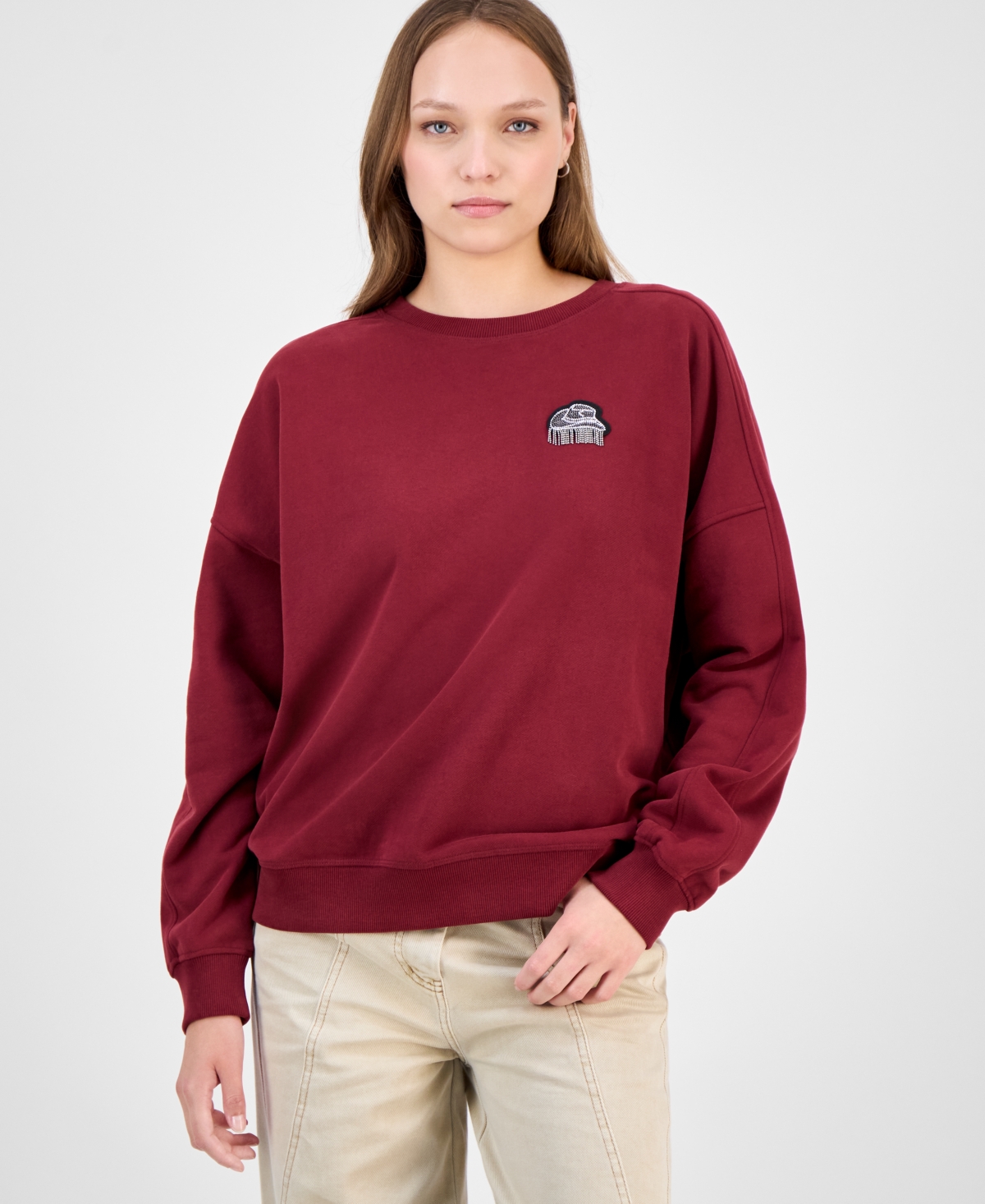 Click here for Boss Orange Womens Cowboy Hat Graphic Sweatshirt -... prices